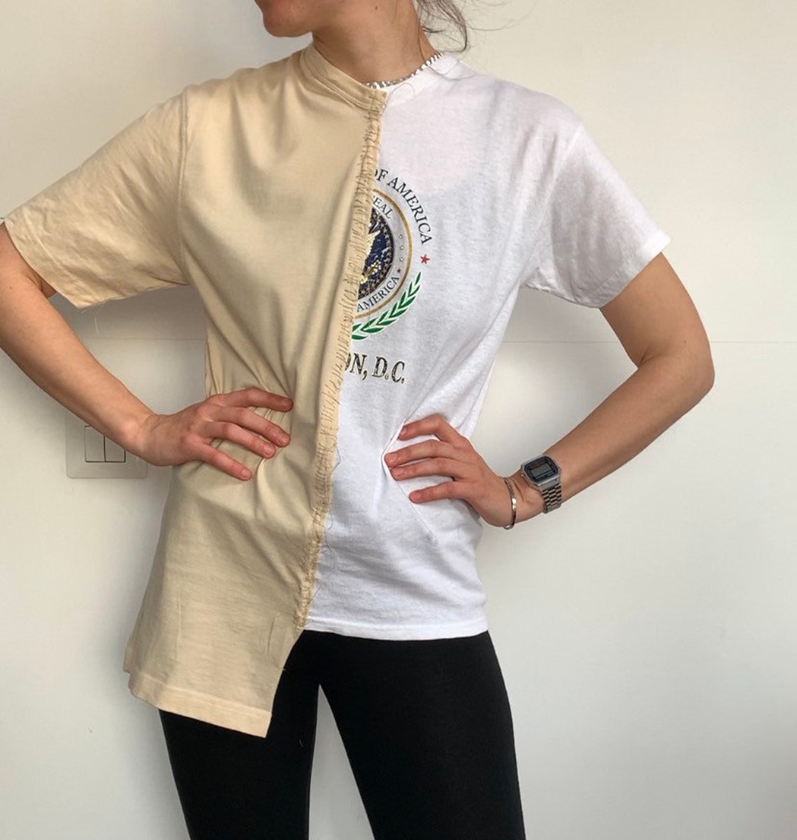 Upcycling vintage shirt fashion unisex shirt street style | Etsy