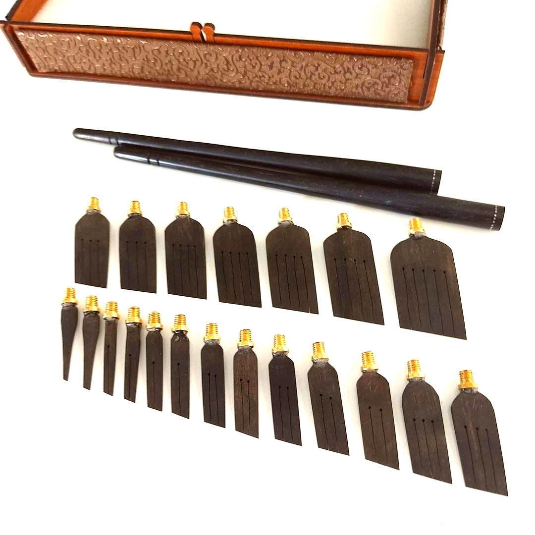 Arabic Calligraphy Thuluth Pen Set Ebonywoodprofessional - Etsy