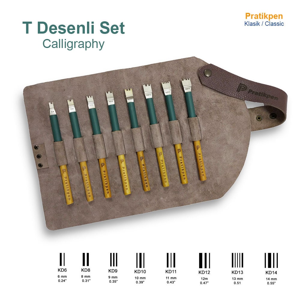 Pratikpen T Patterned KD9 9mm/0,35'' Hand Lettering Calligraphy Pen - Etsy