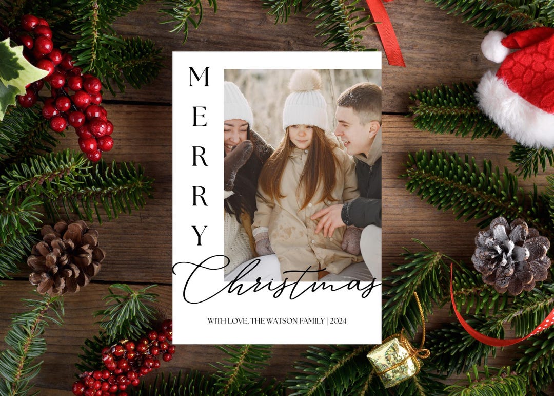 Editable Holiday Card | Christmas Card - Etsy