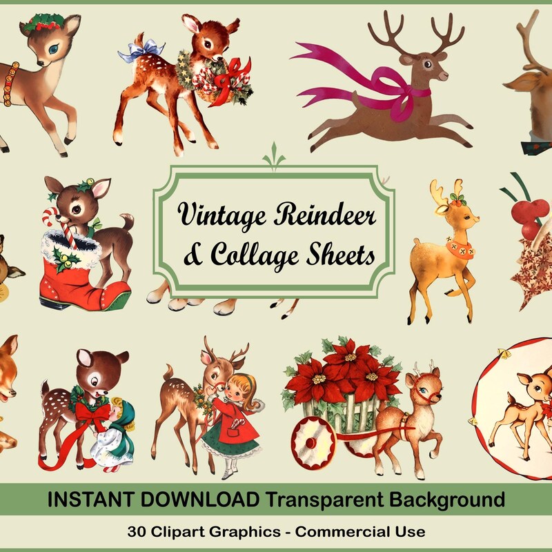 Reindeer Sticker Sheet - Etsy