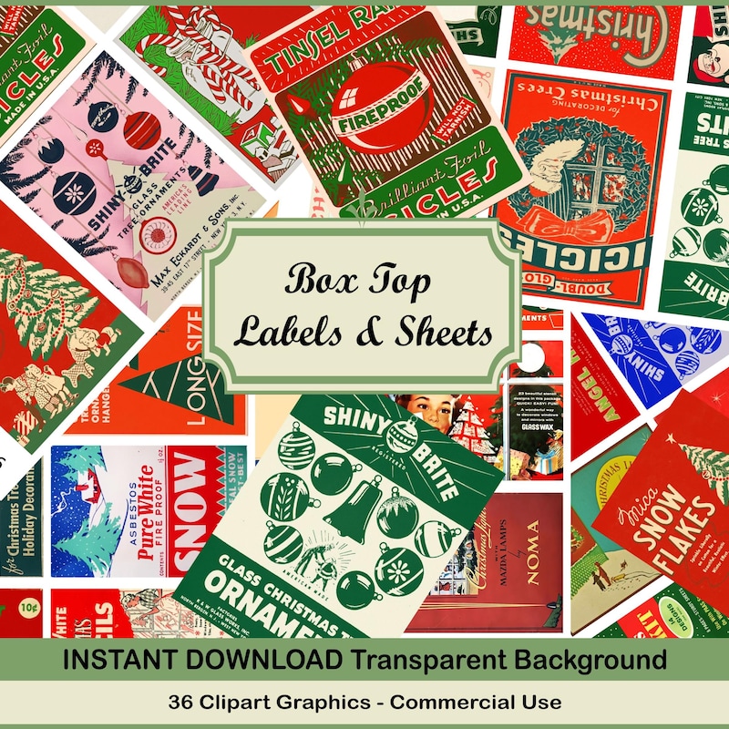 Vintage Christmas Advertising Box - Etsy