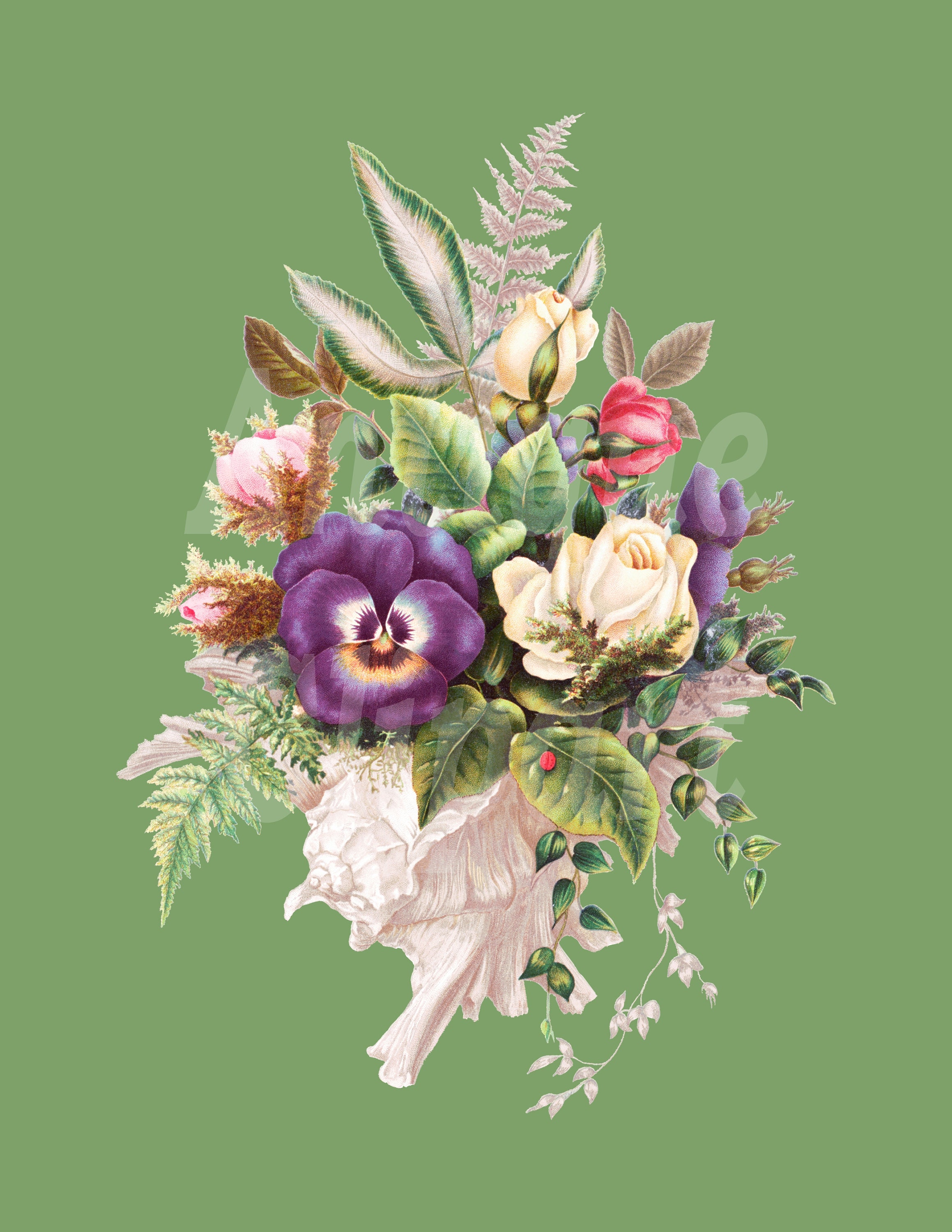 Flower Clip Art Digital Download flower Bouquet Printable Images for ...