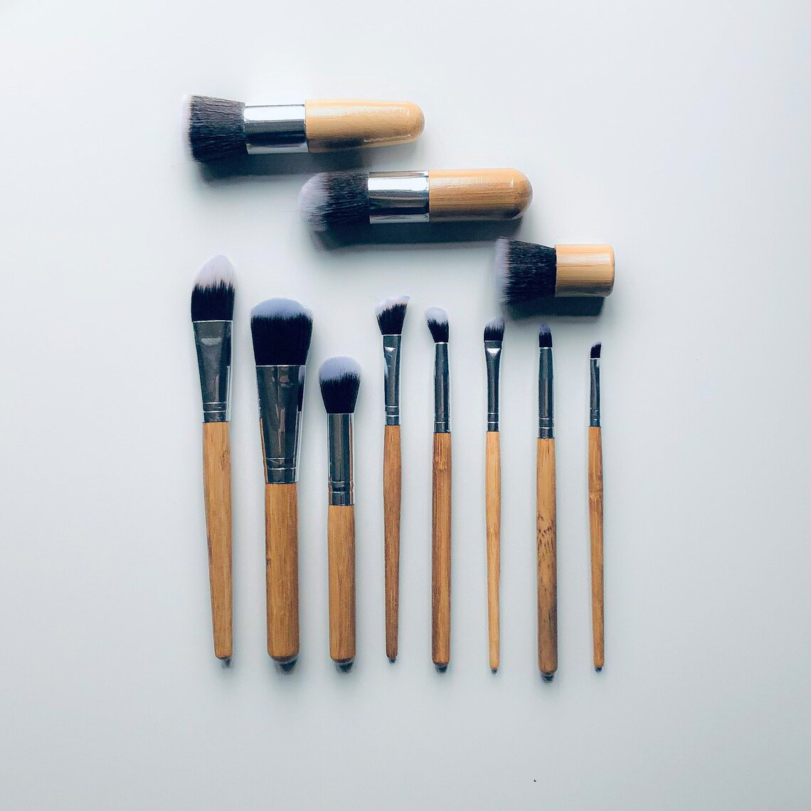 Premium Make up Brushes Set Bamboo Eco Friendly Natural - Etsy