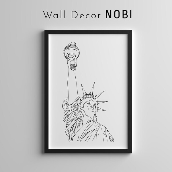Statue of Liberty Line Art - Etsy