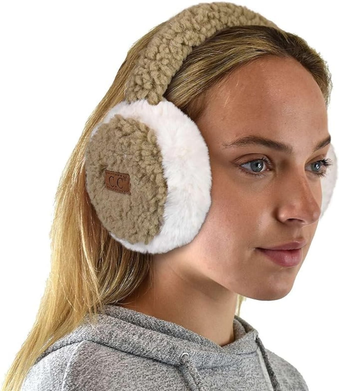 C.C Sherpa Earmuffs Warm Ear Muffs / Soft Winter Warm Adjustable ...