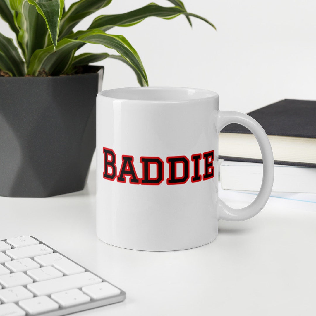 Baddie Gear Baddie Coffee Mug Ceramic Mug Cute Red Outline Baddie ...