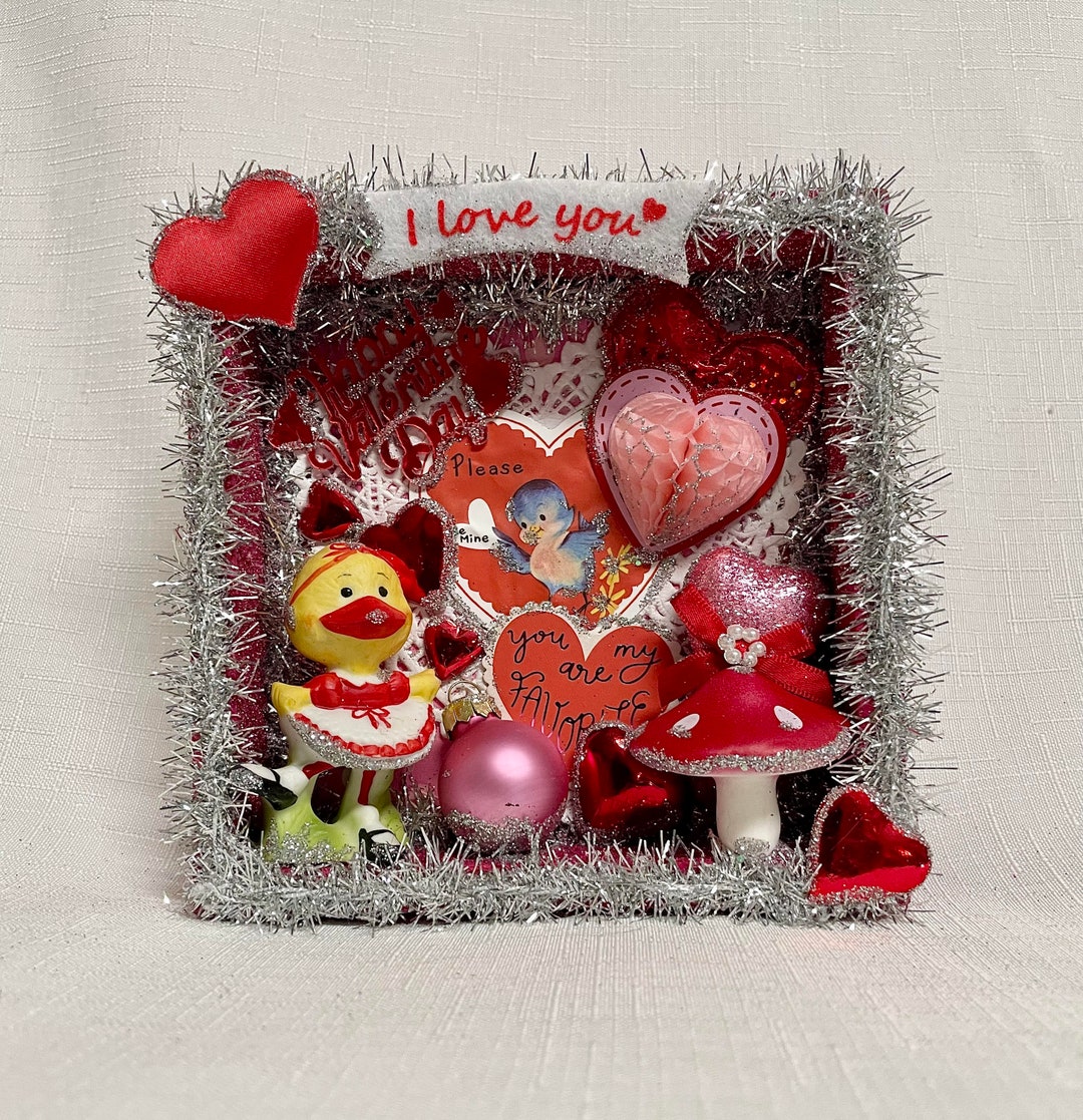 Vintage Valentine Suzy's Zoo Suzy Ducken Dancer Shadow Box Wall Hanging ...