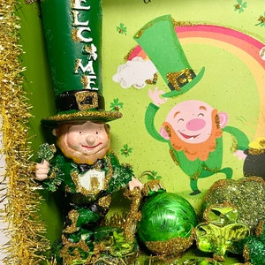 Happy St. Patrick's Day Leprechaun Shadow Box Centerpiece: Featuring ...