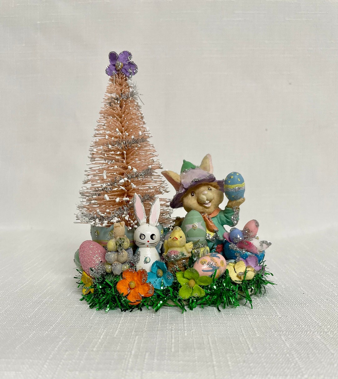 Small Easter Rabbit Centerpiece – Whimsical Spring Decor With Bunny ...