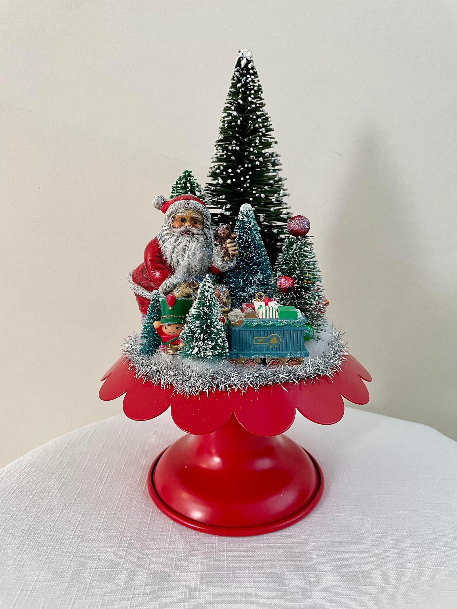 Vintage Miniature Santa With Toys Diorama Christmas Scene Red - Etsy Canada