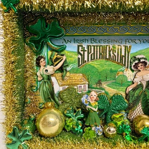 An Irish Blessing Shadow Box Diorama, Girls Dancing, Wood Box, Wood and ...