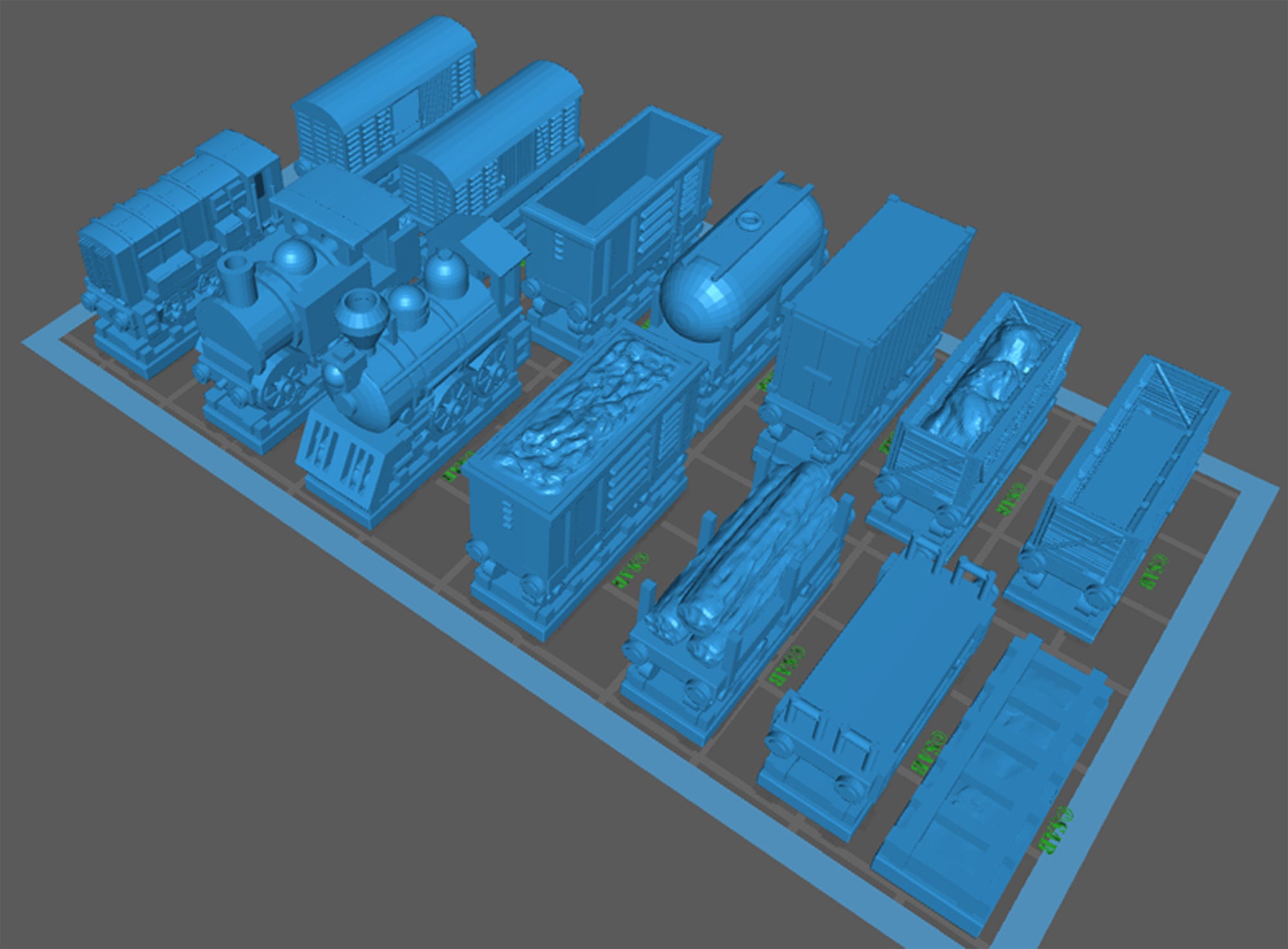 Ticket to Ride Freight Boardgame 3D Printable Trains and Freight Wagons ...