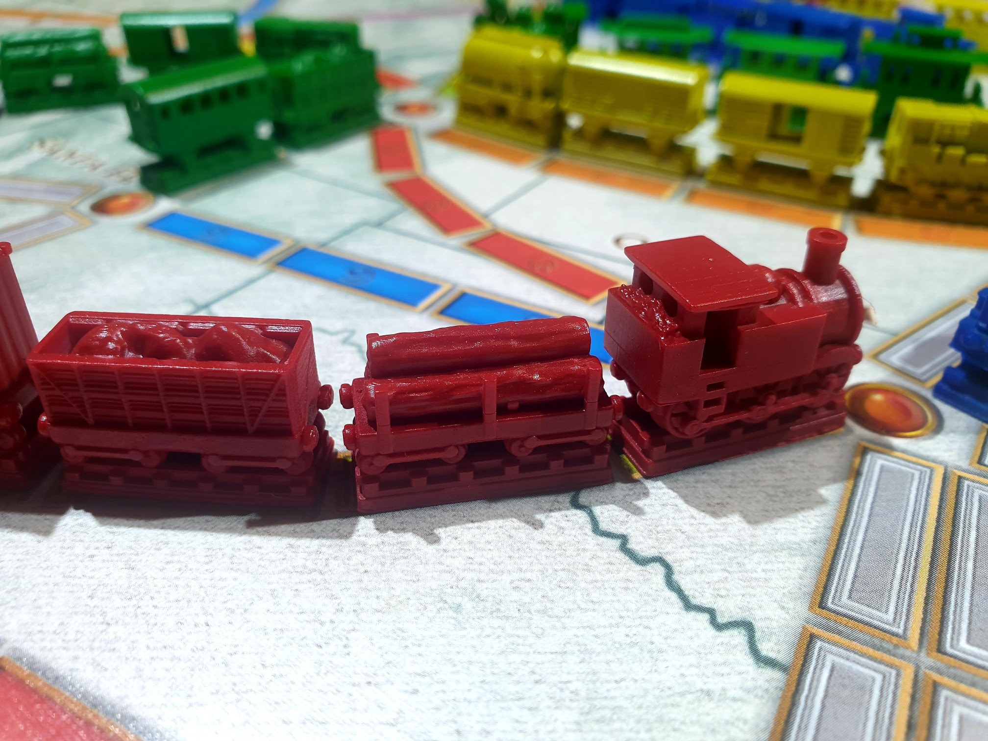 Ticket to Ride Freight Boardgame 3D Printable Trains and Freight Wagons ...
