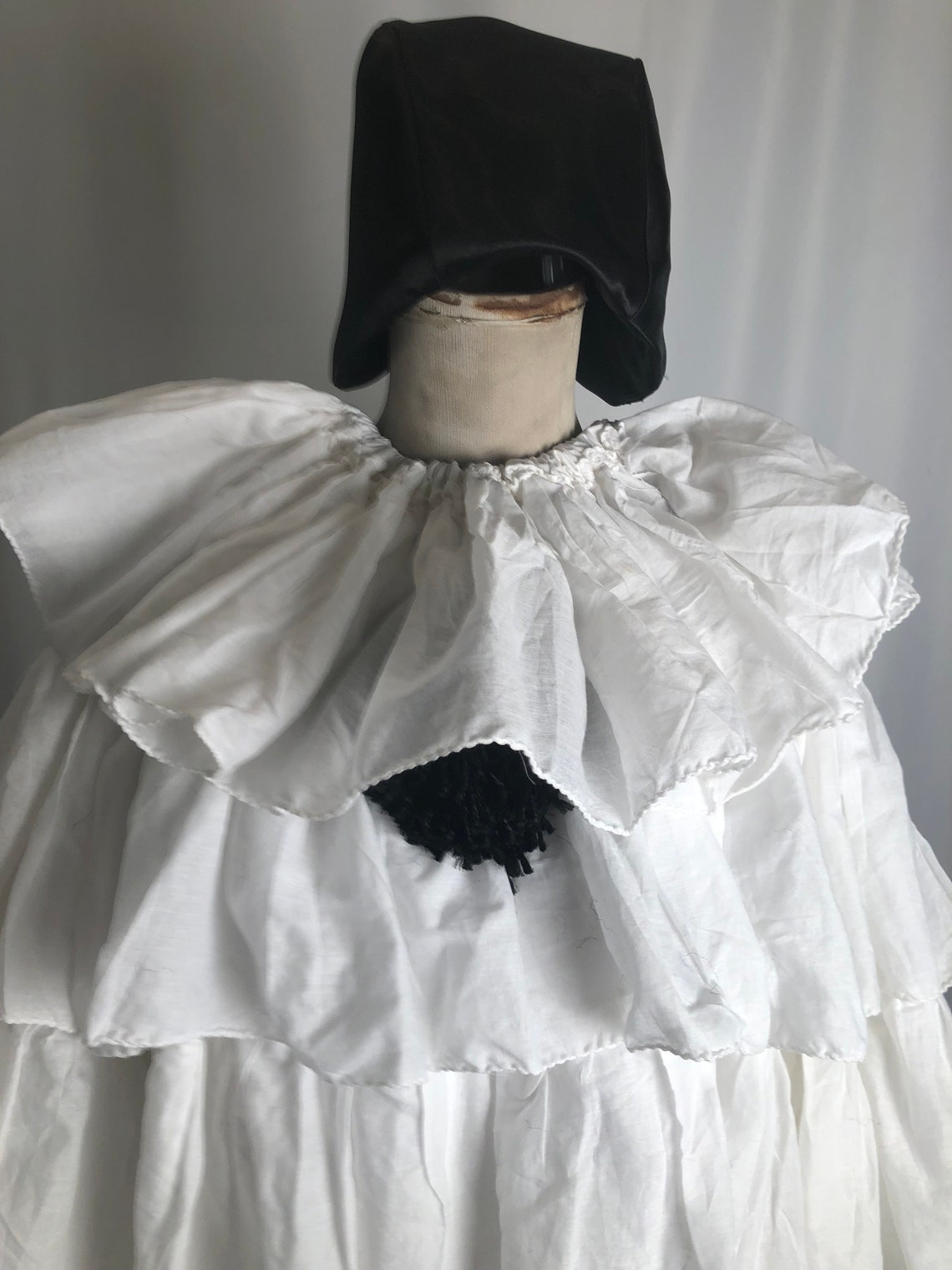 Black and White French Pierrot Clown Costume - Etsy Canada