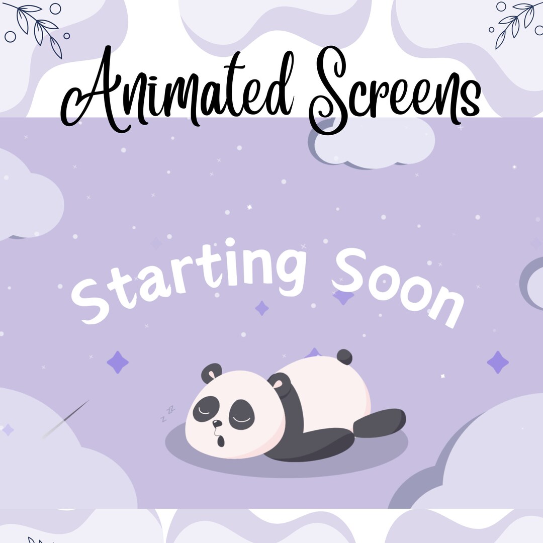 ANIMATED Screens | Sleepy Panda - Etsy