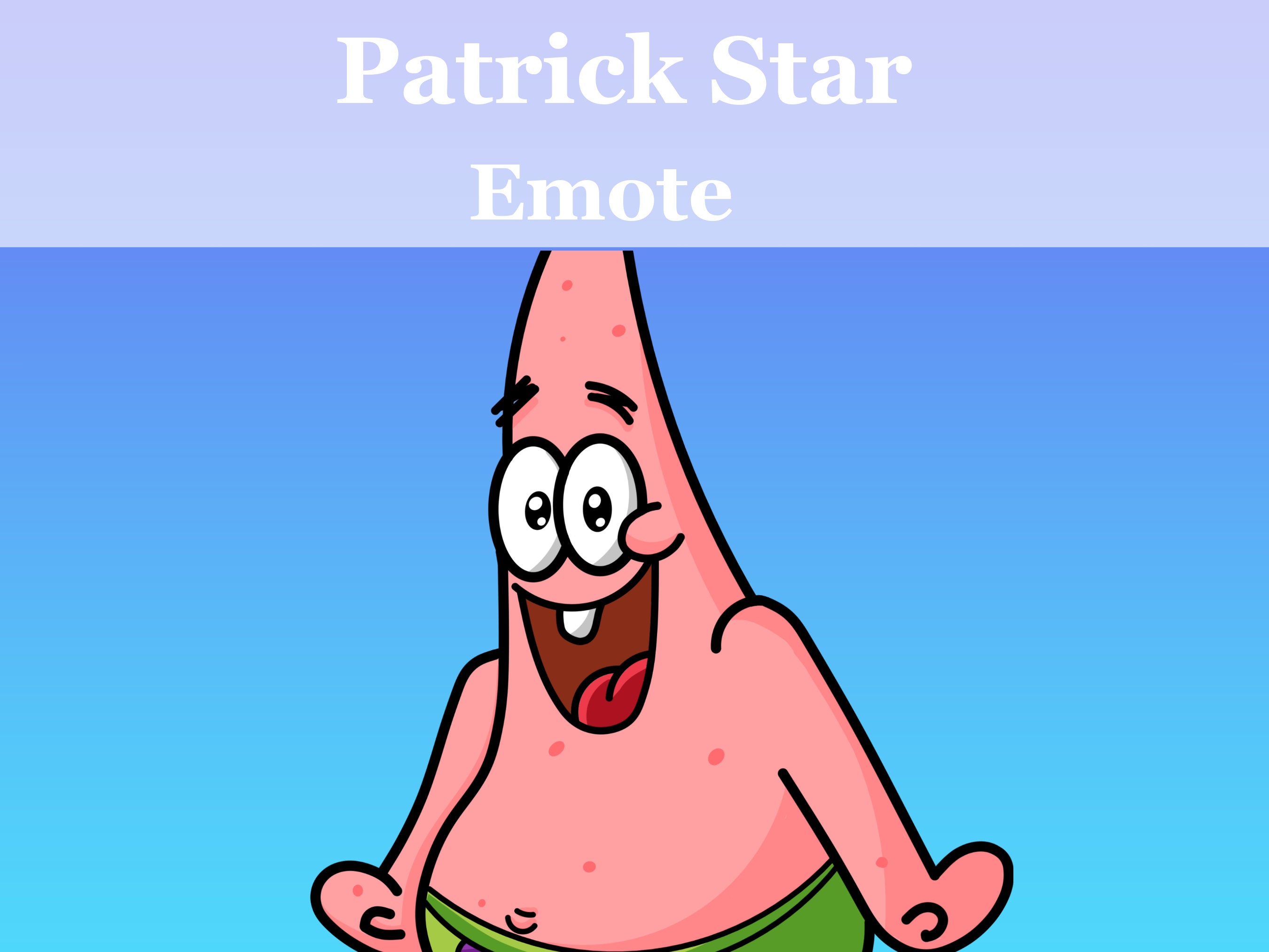 Patrick Star Emote Twitch/Discord - Etsy España