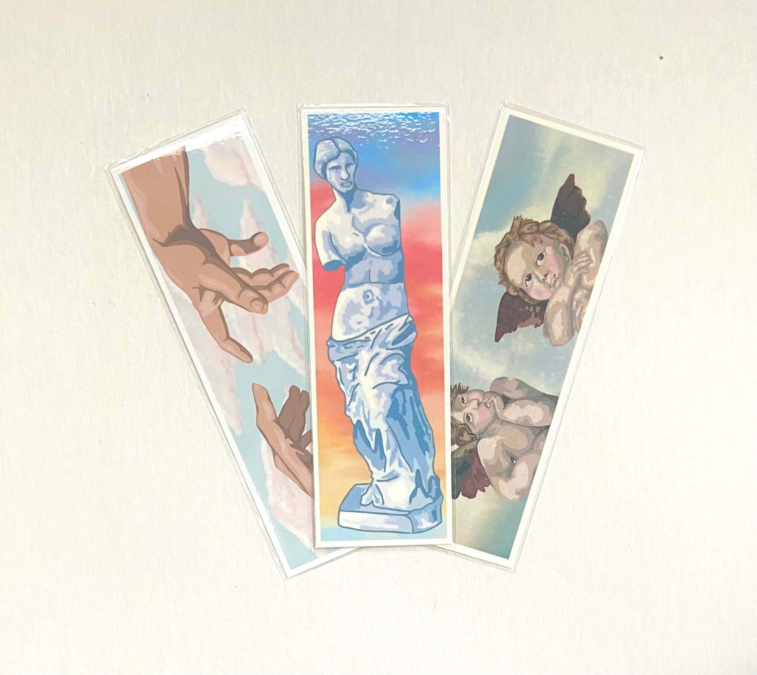 Original Bookmark Renaissance Art Set Drawn Digitally Laminated, High ...