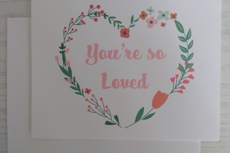 Set of 10 You're so Loved Greeting Note Card - Etsy