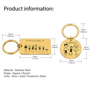 Family Love Cute Keychain Engraved the Smith Family for Parents ...