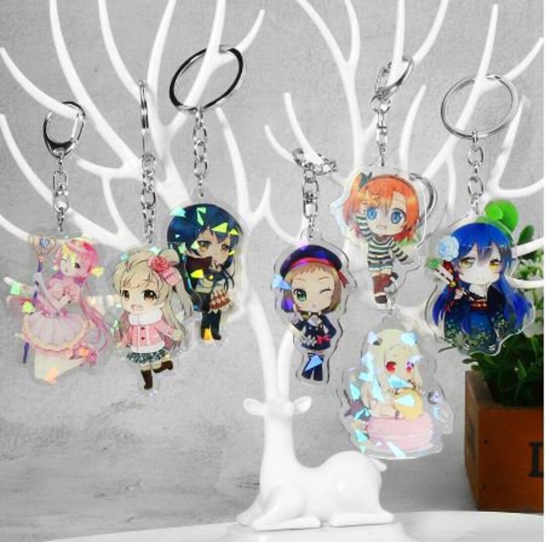 Custom Keychains Cartoon Key Chain Photo Customized Anime Charms ...
