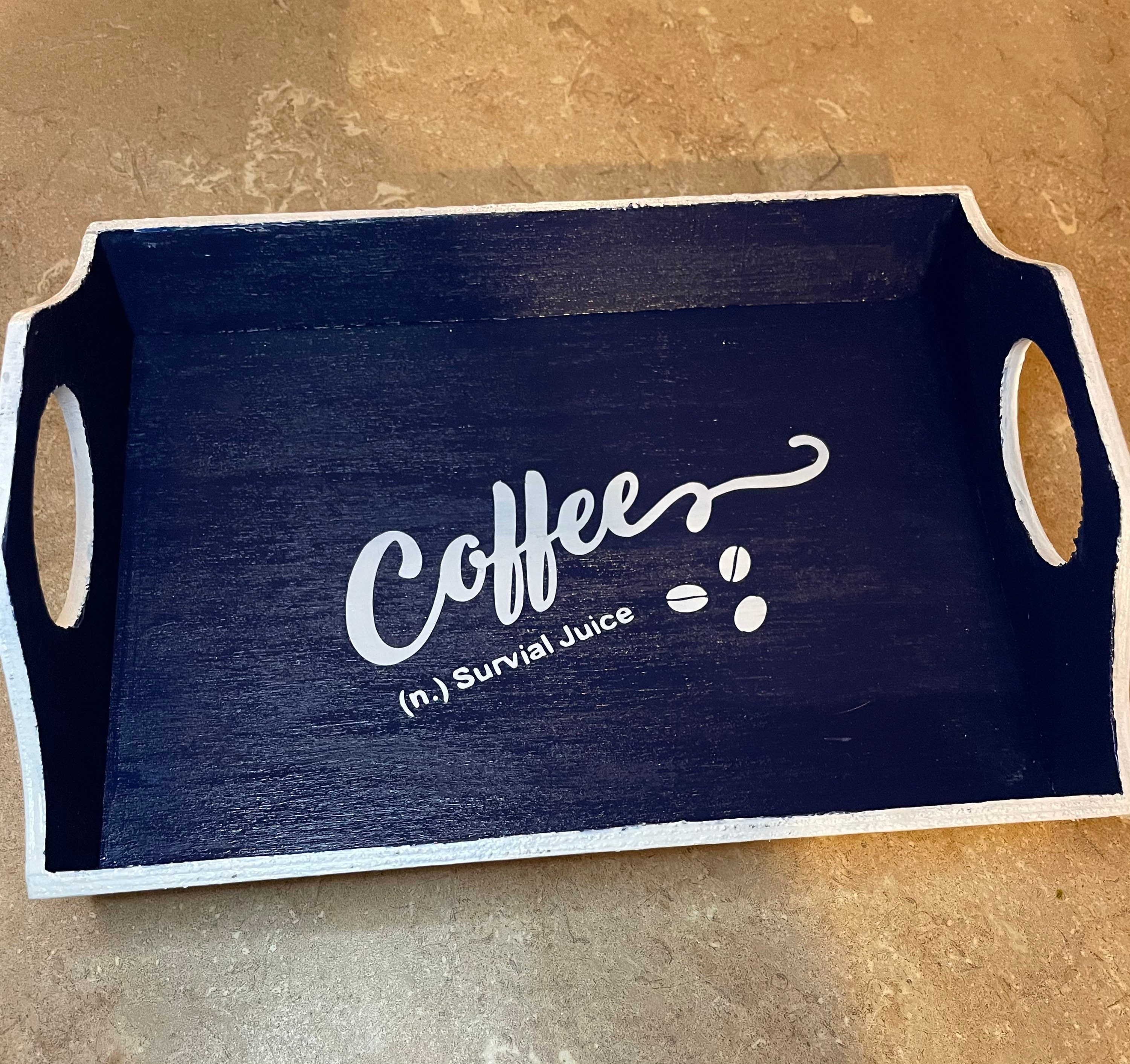 Wooden Coffee Tray - Etsy