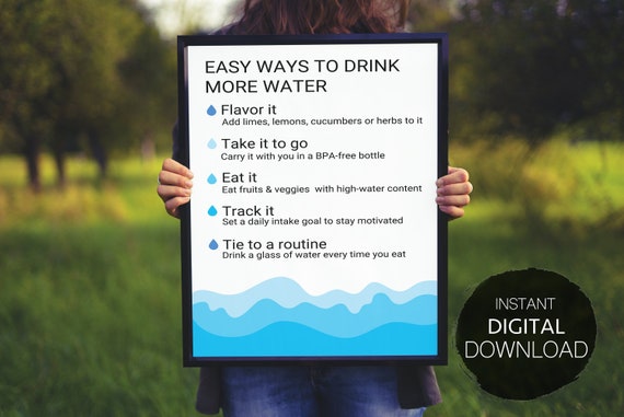 Drink Water Poster Free Printable