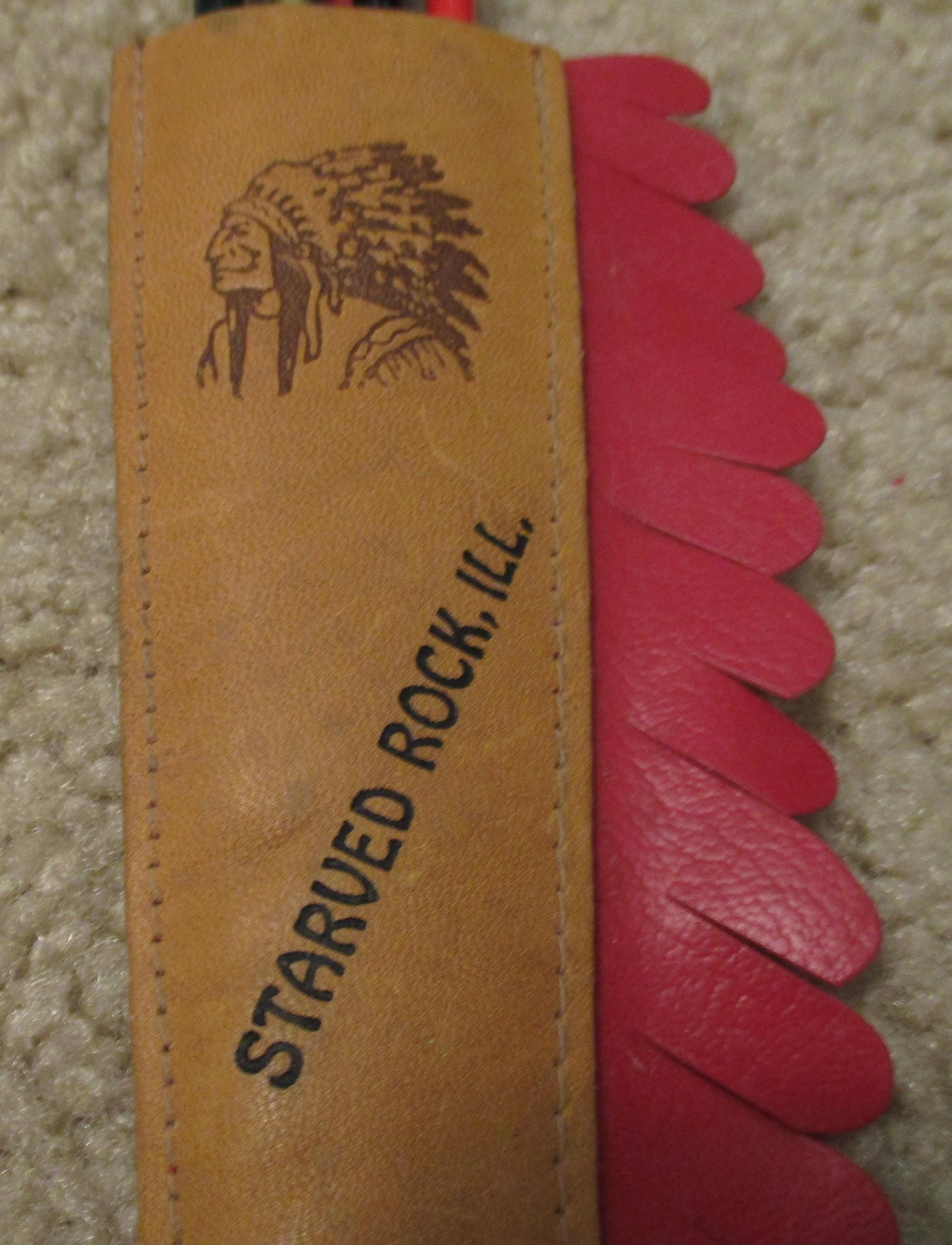 Vintage Souvenir Leather Indian Quiver With Arrows (that Are Pencils ...
