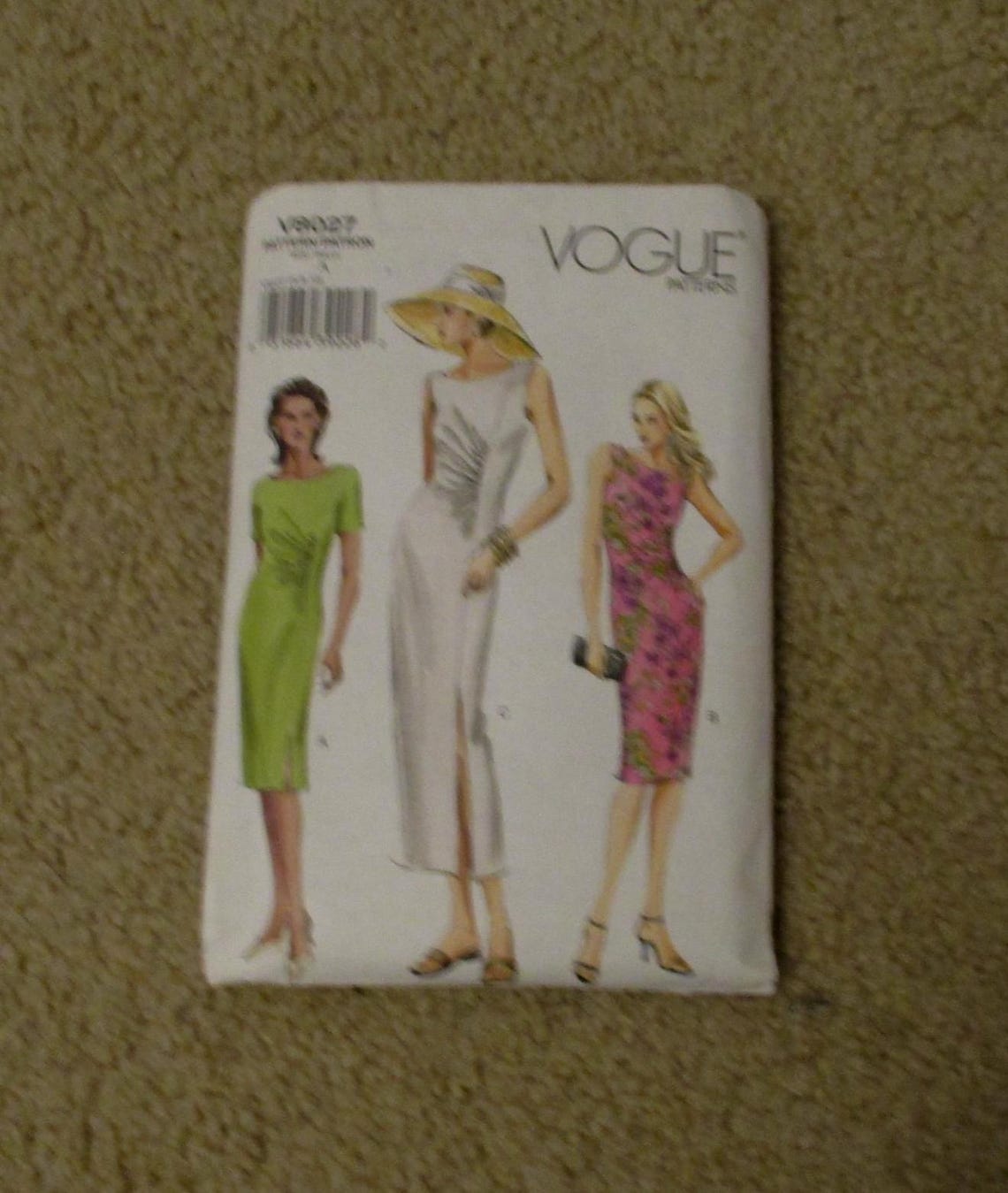 Vogue Women's Sewing Pattern V8027 Size A 6-8-10 Dress - Etsy