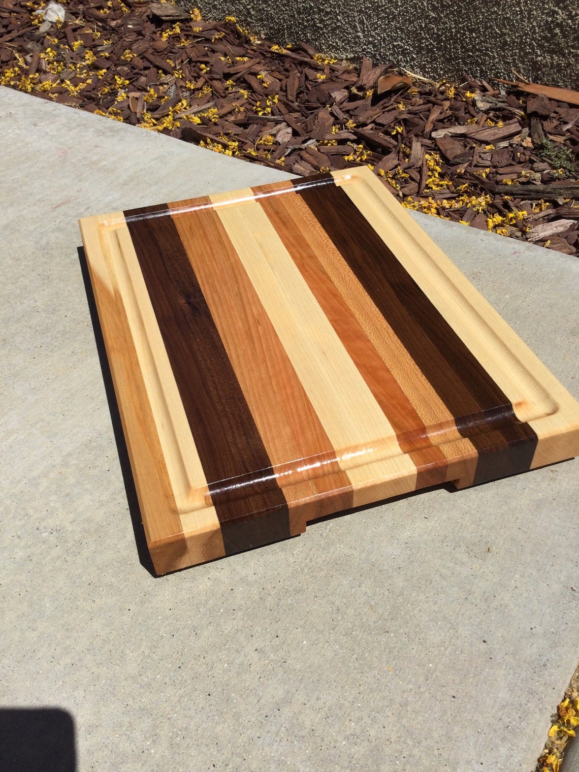 Multi Hardwood walnut Maple Cherry Edge Grain Cutting - Etsy