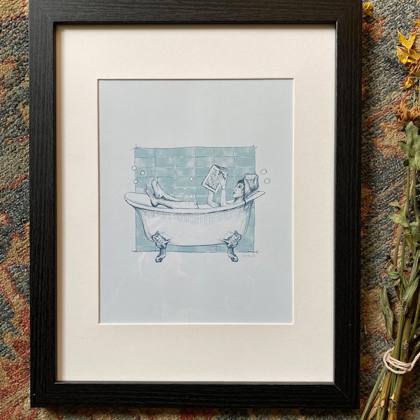 Bathtub Drawing - Etsy