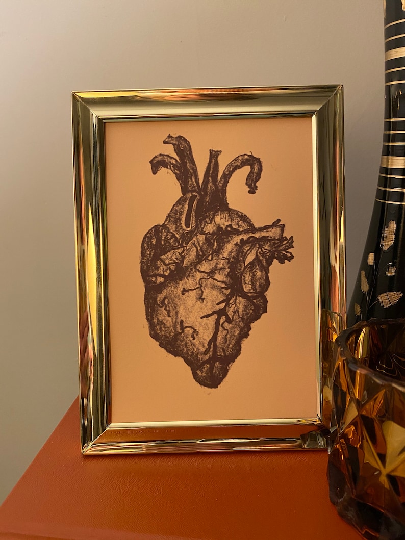 Shriveled Heart | Pencil Drawing | Art Print | Spooky Sketch - Etsy