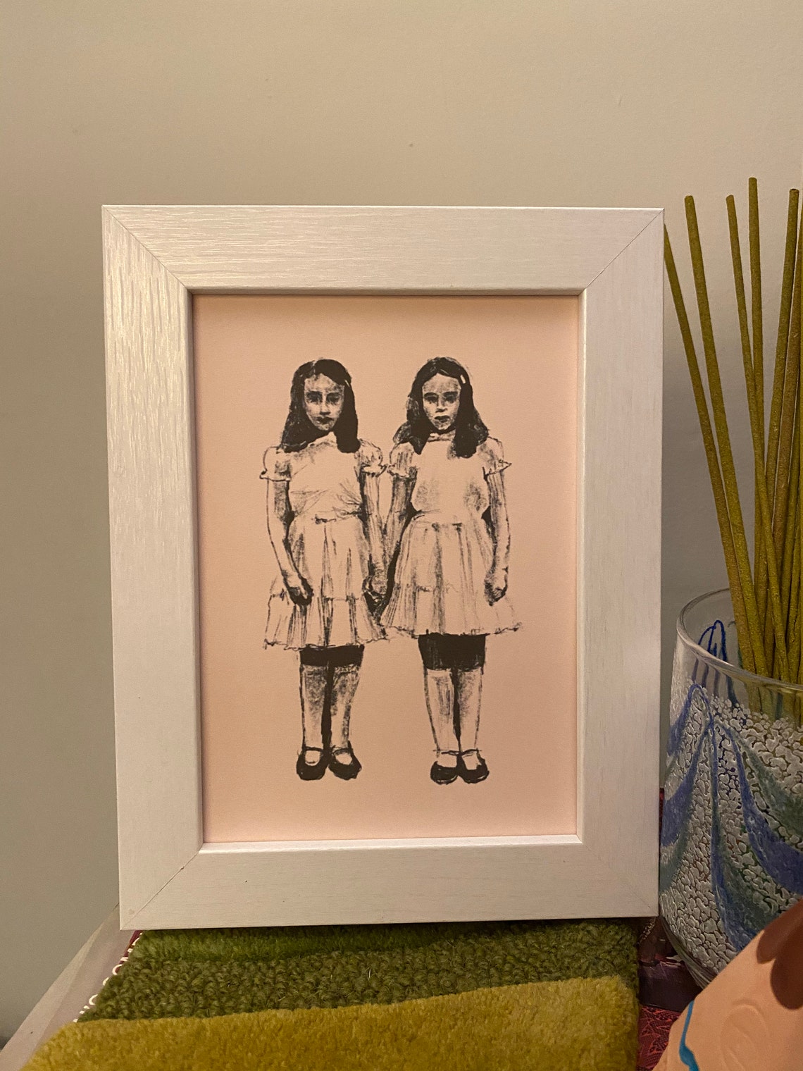 Shining Twins Pencil Drawing Art Print Spooky Art the Shining - Etsy Canada