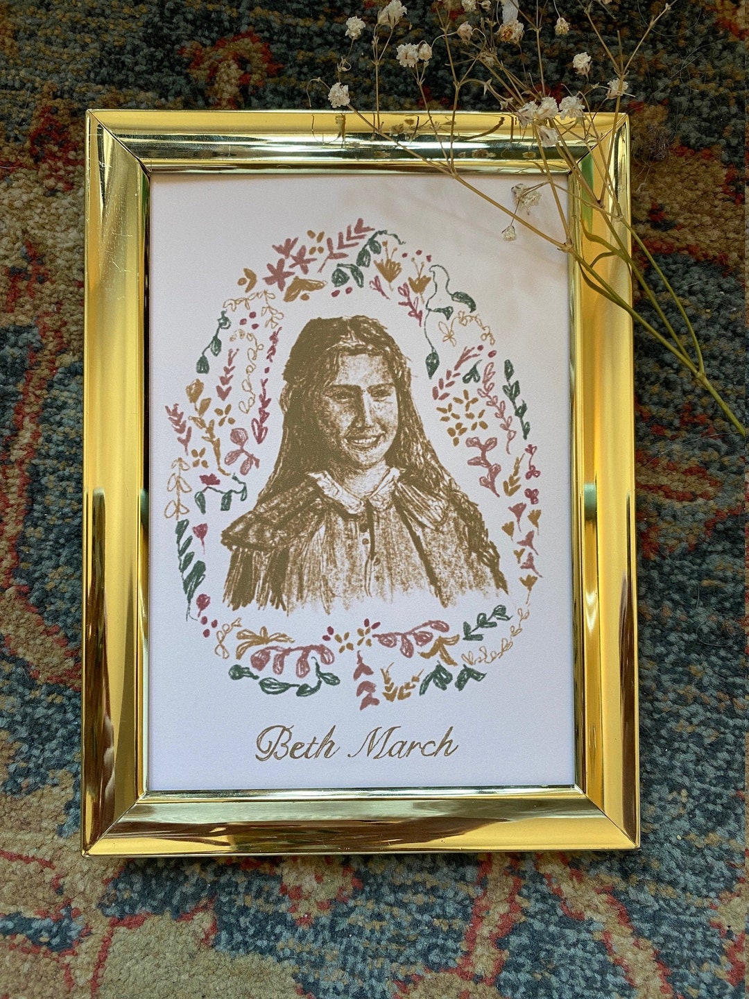 Beth March | Little Women | Pencil Drawing | Art Print | Figure Sketch ...