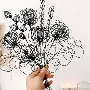 3D Wire Large Flowers / Handmade Delicate & Minimalistic Wire Art ...