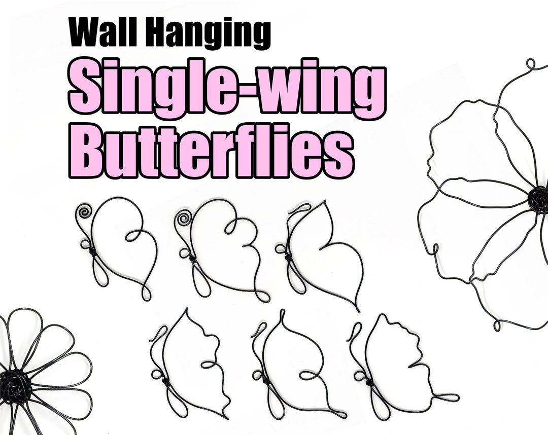 Handmade Wire Single-wing Butterflies / Various Styles & Colors ...