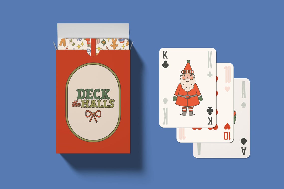 Deck the Halls Christmas Playing Cards - Etsy
