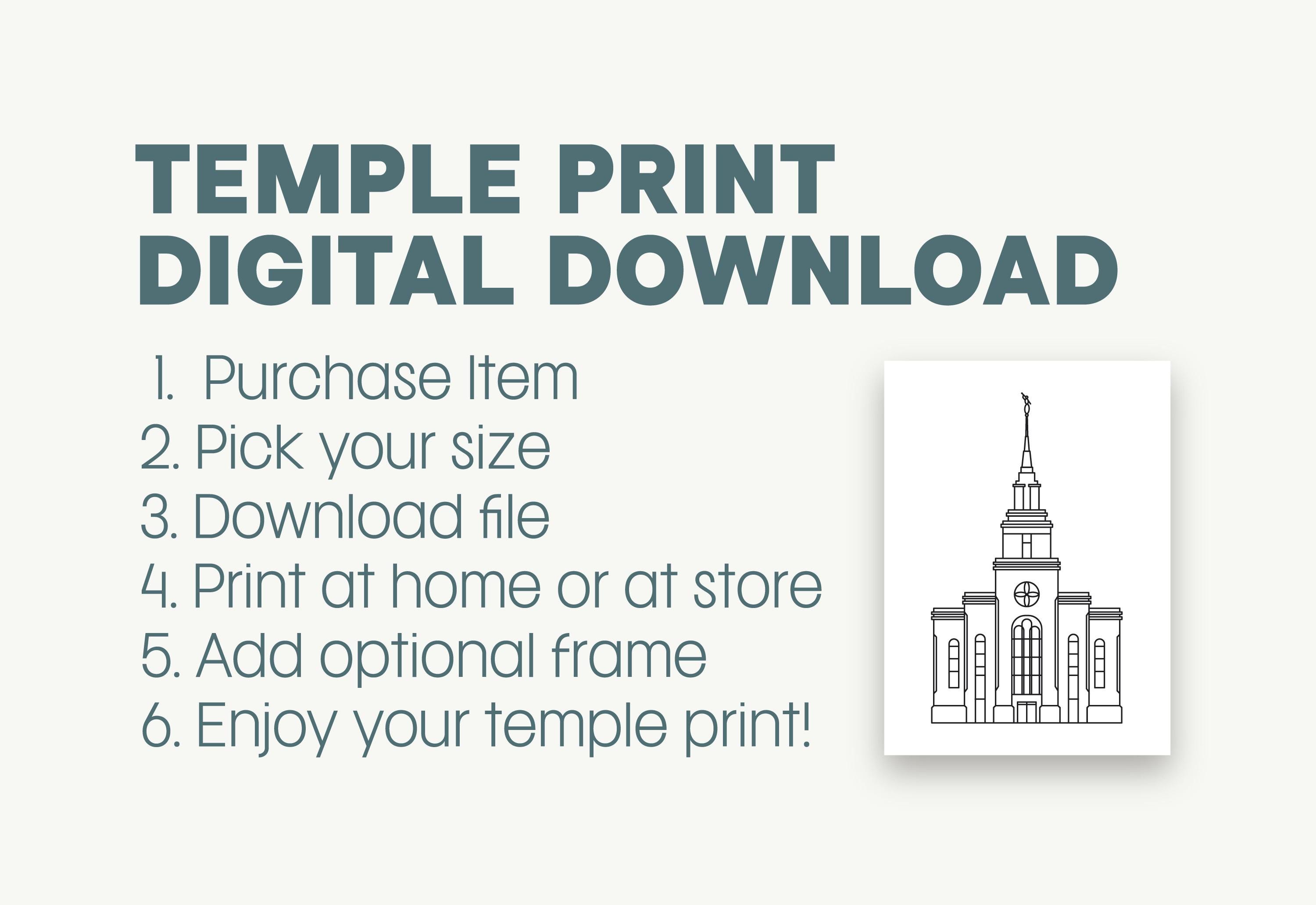 Layton Utah Temple Print | Layton Temple | Temple Print | Digital ...
