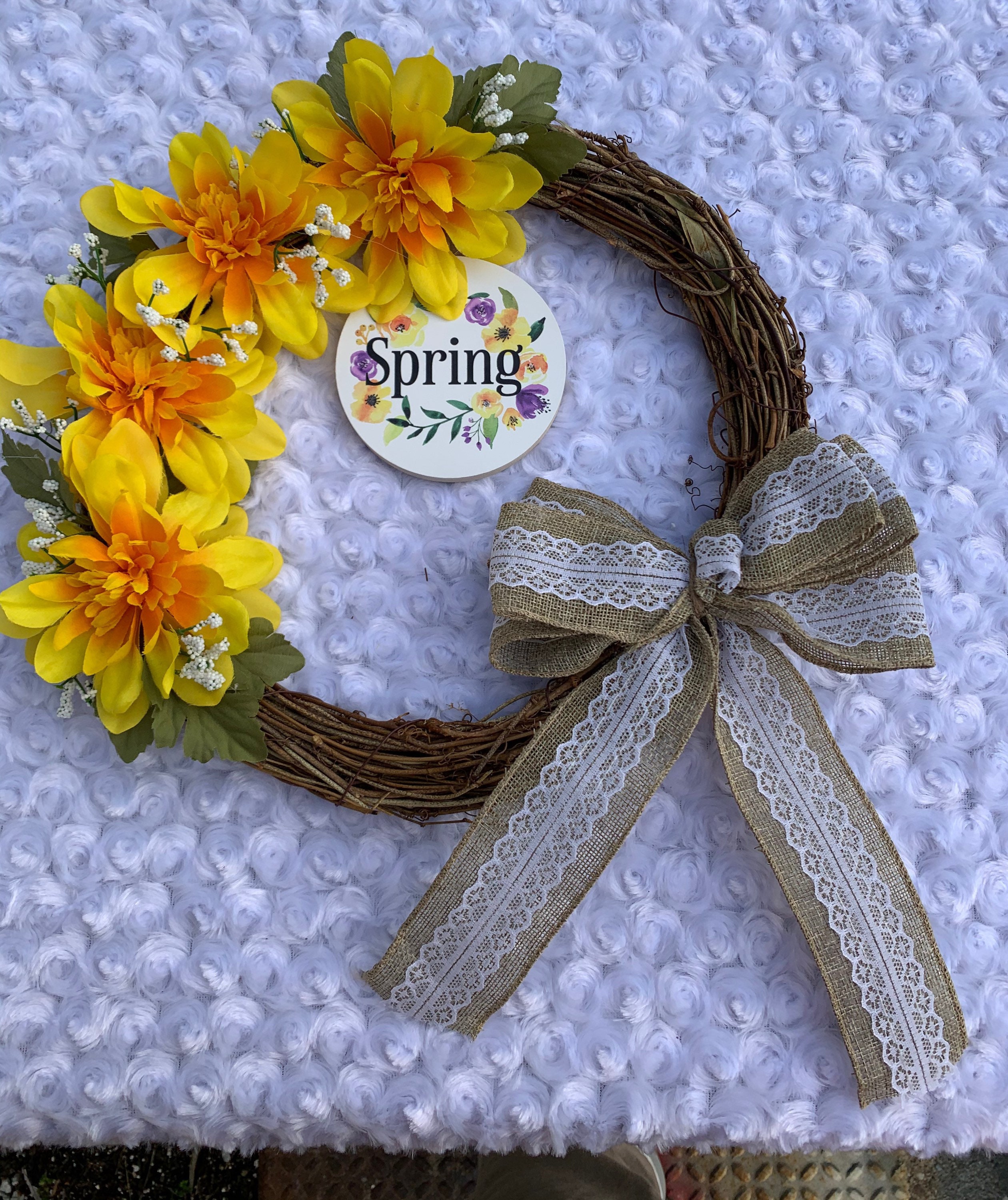 Home & Living 12 inch grape vine wreath artificial wreathspring wreath ...