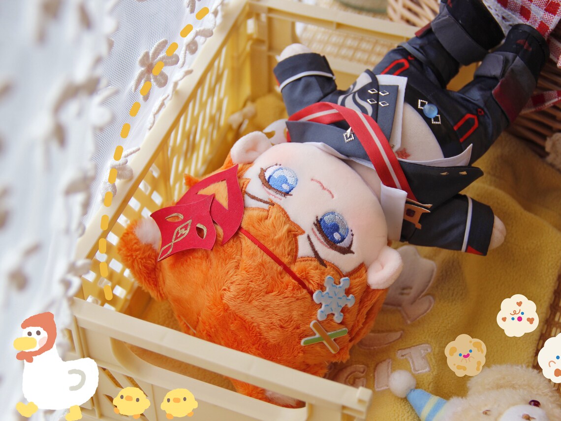 20cm Childe and Zhongli Nui Plush Dolls - NAKED DOLL ONLY - Unofficial ...