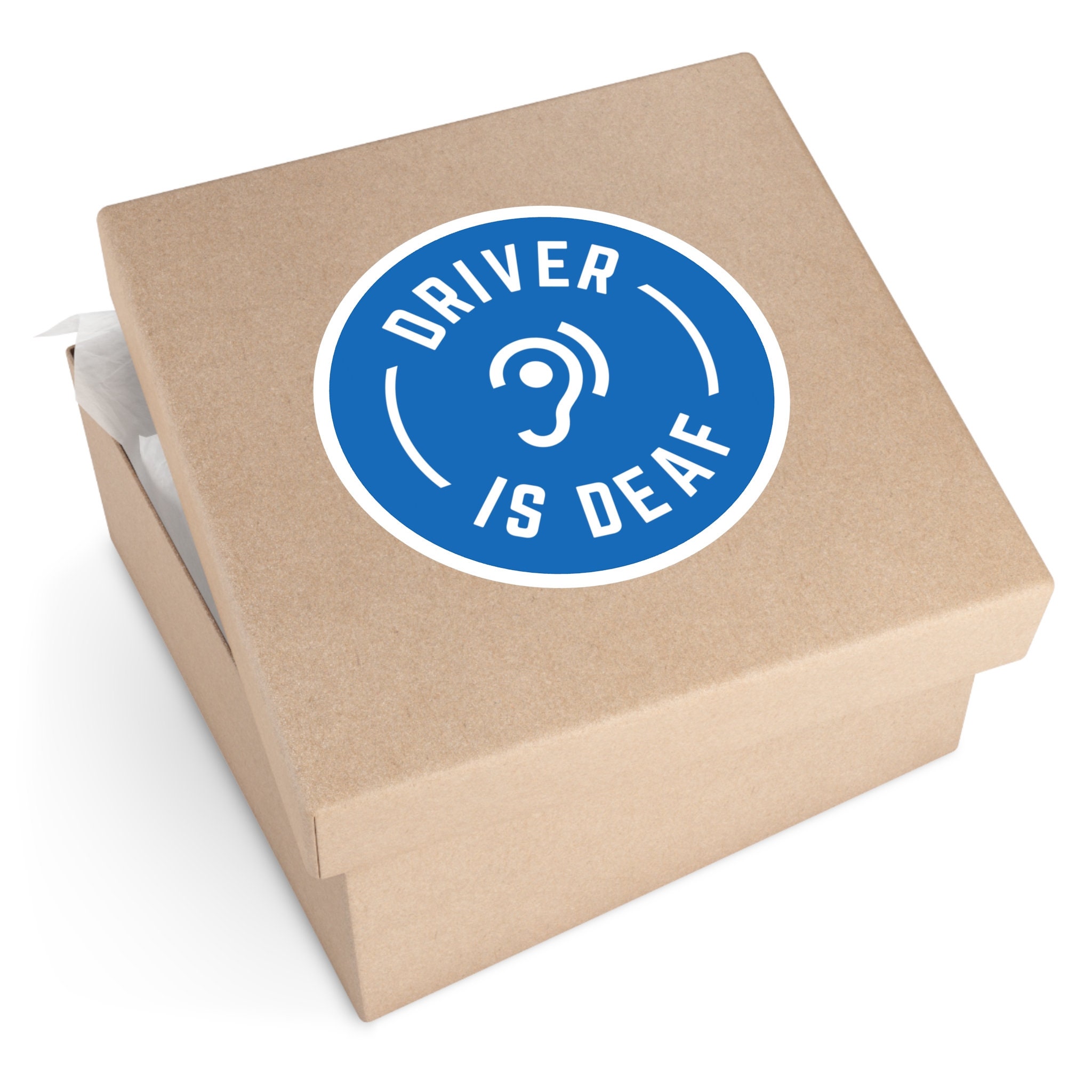 Driver is Deaf, Car Round Stickers, Indoor/outdoor - Etsy
