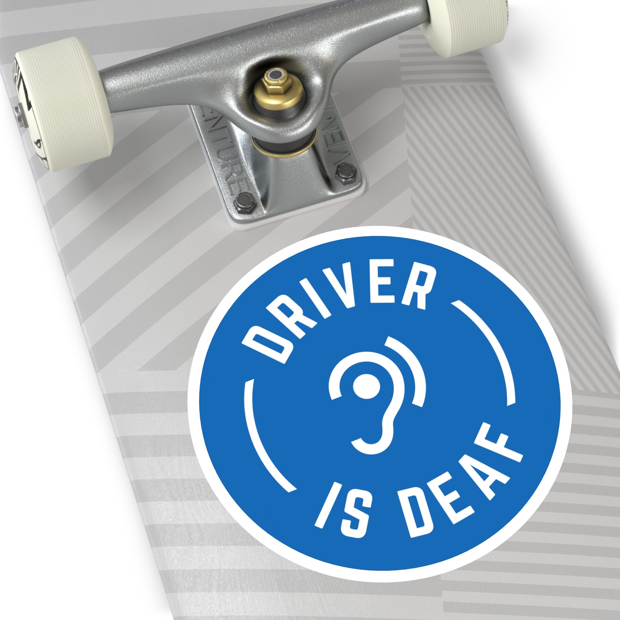 Driver is Deaf, Car Round Stickers, Indoor/outdoor - Etsy