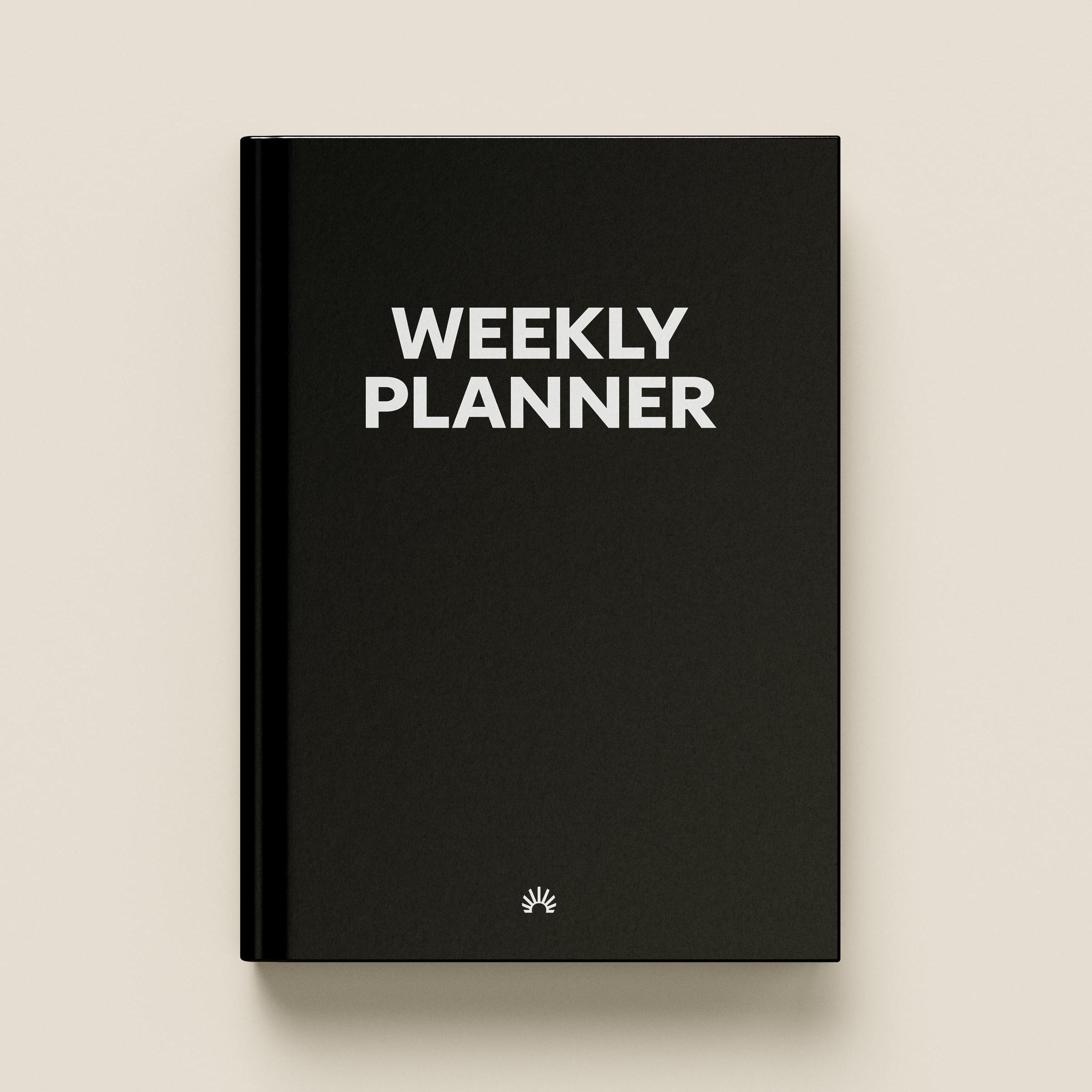 Black Colorful Guided Weekly Planner Full Year #1 - Etsy