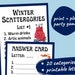 Winter Scattergories // Printable Party Game // Christmas Game ...