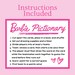 Barb Doll Pictionary // Lets Party Game // Pink Birthday Party Game ...