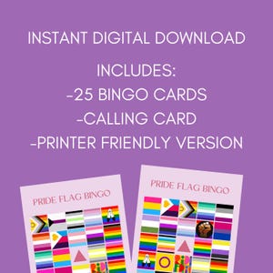 Pride Flag BINGO Printable Party Game // Pride Month BINGO Cards // GSA ...