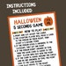 Halloween 5 Seconds Game // Printable Party Game // Family Game Night ...