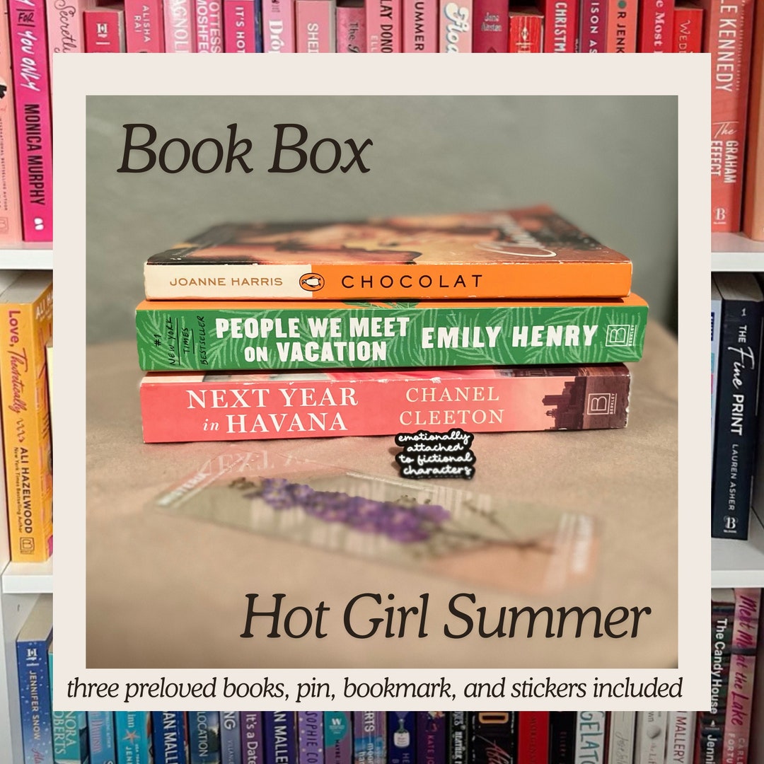 Hot Girl Summer Book Box // Three Preloved Books // Curated Book Gift ...