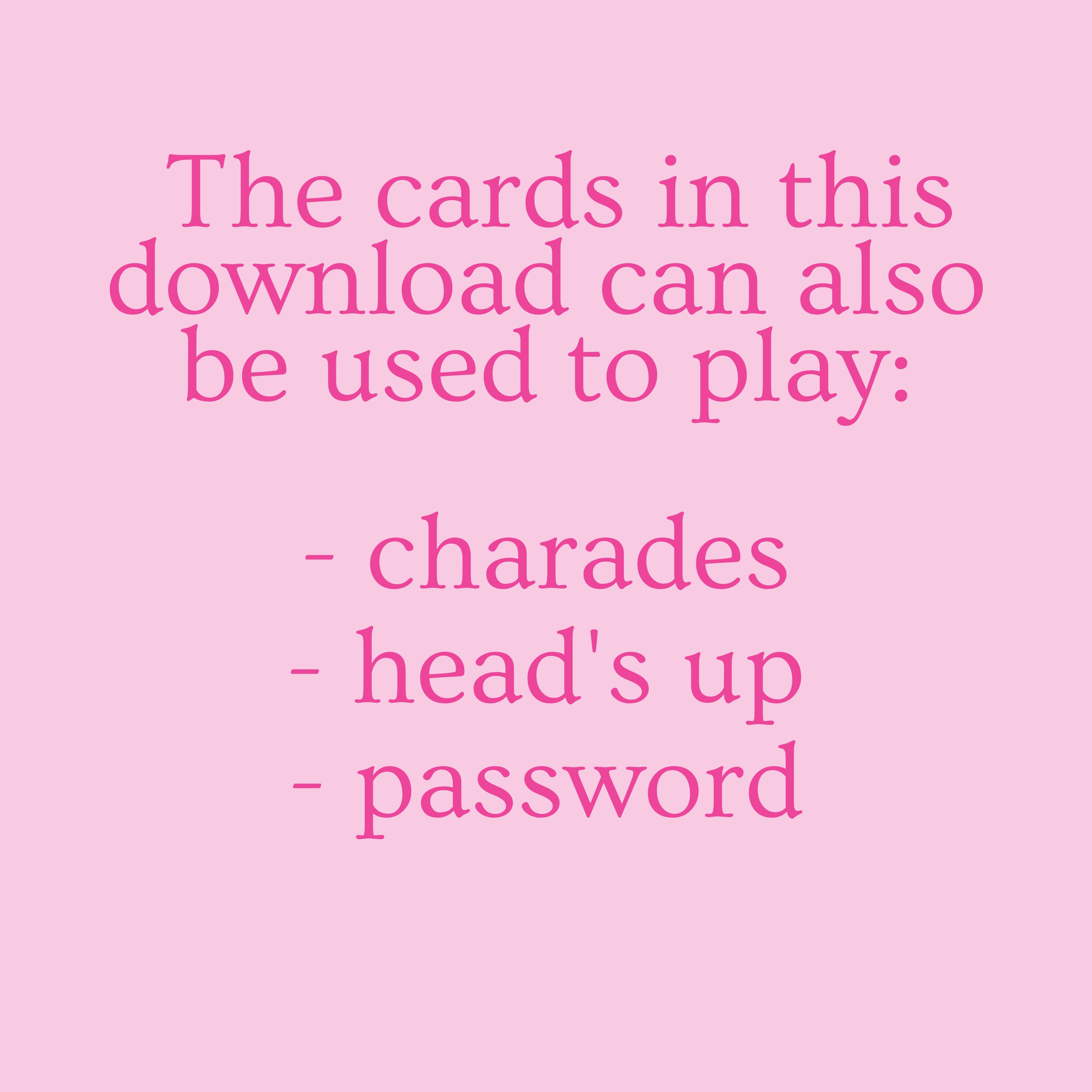 Barb Doll Pictionary // Lets Party Game // Pink Birthday - Etsy