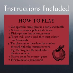 Twilight Inspired Pictionary // Printable Birthday Party Game ...